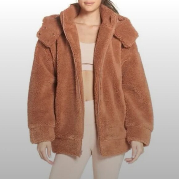 ALO Yoga | Jackets & Coats | Alo Yoga Brown Teddy Jacket | Poshmark